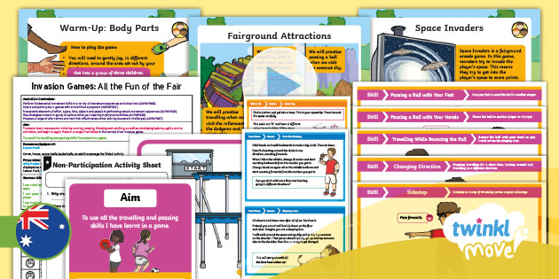 Move PE Year 1 Invasion Games Lesson 6: All the Fun of the Fair Lesson Pack