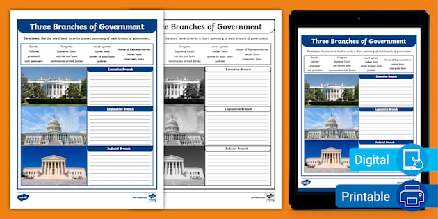 Three Branches of Government | twinkl.com