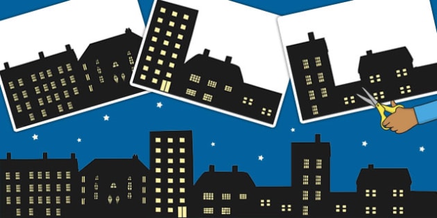 👉 Houses Cut-Out Silhouette Activity | Twinkl Primary