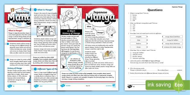 LKS2 Japanese Manga Differentiated Reading Comprehension