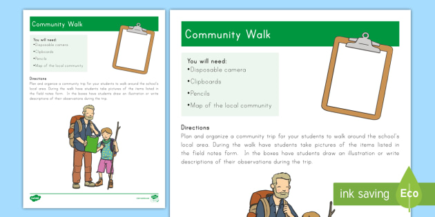 Community Walk Activity - travel, street, locations