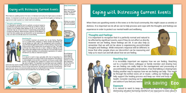 FREE! - Coping with Distressing Events | Wellbeing | Twinkl Life