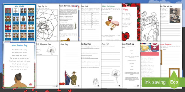 New Zealand ANZAC Day Resource Pack (teacher made)