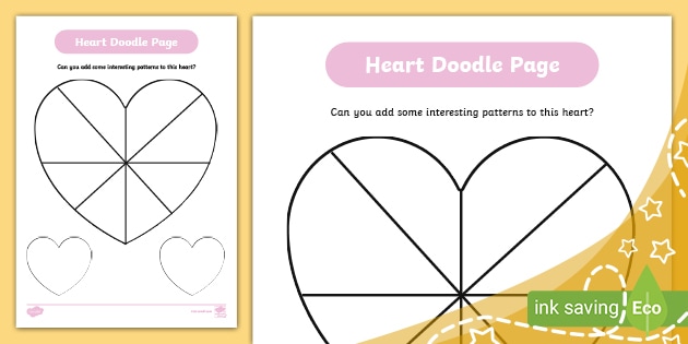 Heart Doodle Page (teacher made)