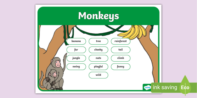 Monkey Word Mat (teacher made)