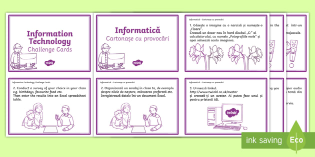 General ICT Task Cards English/Romanian - General ICT Task Cards