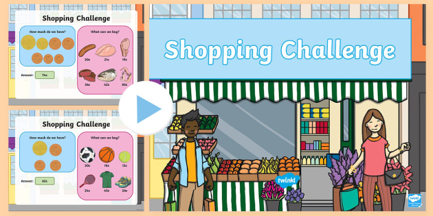 Shopping Challenge PowerPoint (teacher made)