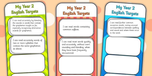 2014 National Curriculum Year 2 English Assessment Bookmarks and Cut Outs