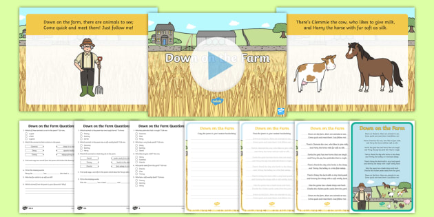 Down On The Farm Poem Pack