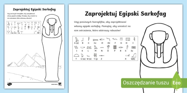 Zaprojektuj Sarkofag | Starożytny Egipt | Karta Pracy