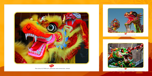 Chinese Dragon Pictures - Twinkl Display Resources