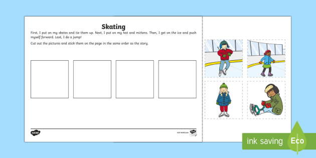 Ice Skating Sequencing Worksheet / Worksheet