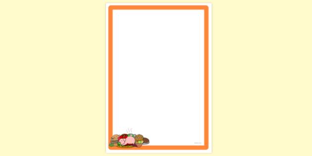 FREE! - Simple Blank Feast Page Border | Page Borders | Twinkl