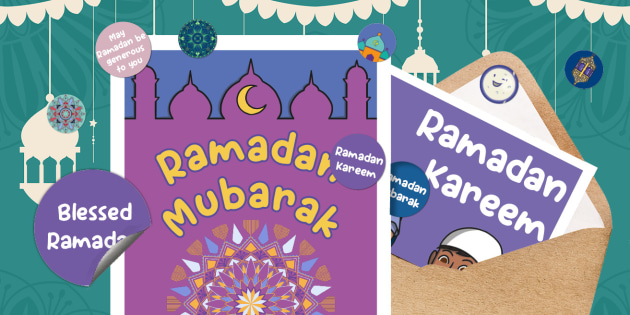Ramadan - Make a Card - Sticker Activity (teacher made)