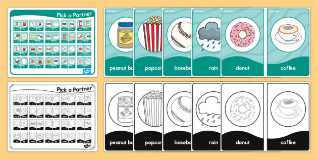 Pick a Partner Poster and Cards (teacher made)