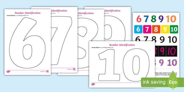 I Can Identify the Numbers 1-10 Worksheet Pack