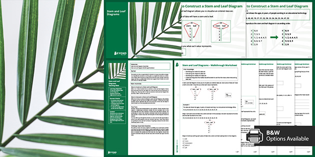 👉 Stem and Leaf Diagram Lesson Pack | GCSE Maths | Beyond