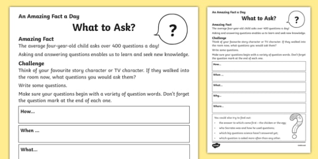 What to Ask? Worksheet / Worksheet, worksheet (teacher made)