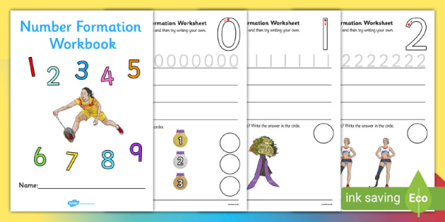 Number Formation Workbook (0-20) (teacher made)