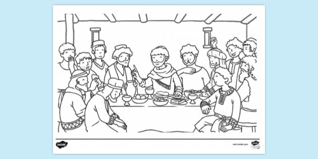 FREE! - Printable Last Supper Colouring Page | Colouring Sheets