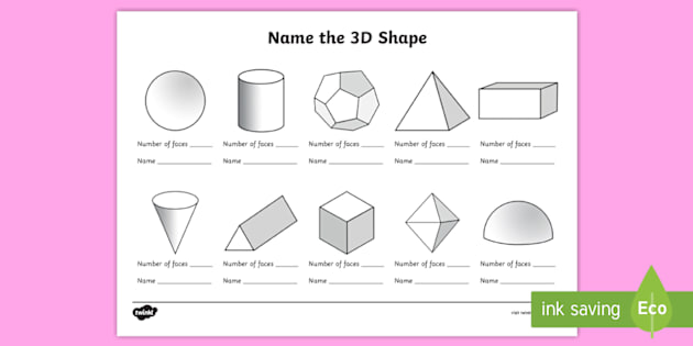 3d Shape Worksheets For Grade 6 Matching 3D Shapes With Formulas