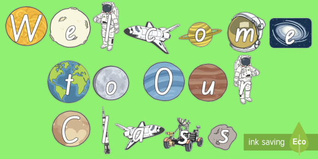 Welcome to Our Class Space Display Cut-Outs (teacher made)