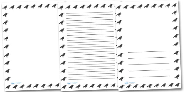 Raven Portrait Page Borders- Portrait Page Borders
