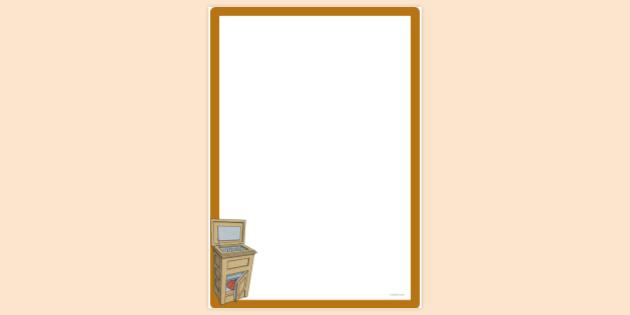 FREE! - Simple Blank Old Fashioned Fridge Page Border | Twinkl