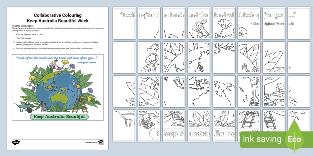 Keep Australia Beautiful Week Collaborative Colouring
