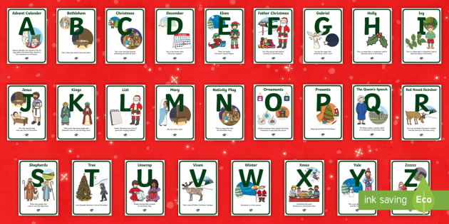KS1 The Alphabet of Christmas Display Posters (teacher made)