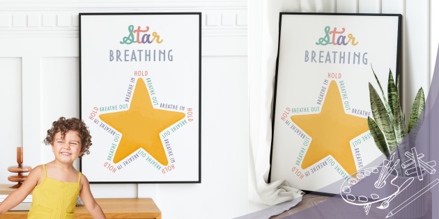 Star Breathing Calm Corner Mindfulness Poster
