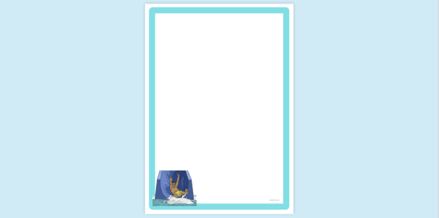 FREE! - Simple Blank Water Slide Page Border | Twinkl Page Borders