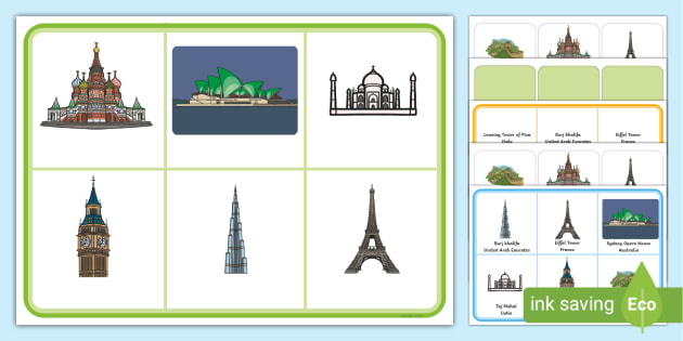 Landmarks Around the World Bingo (Teacher-Made)