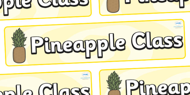 Pineapple Themed Classroom Display Banner (teacher made)