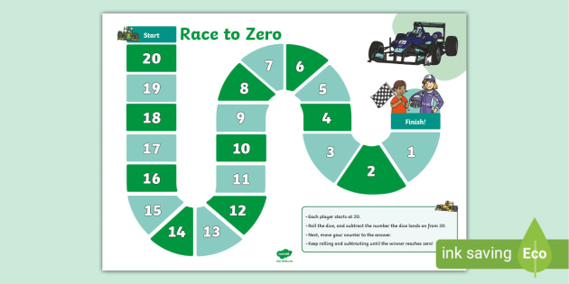 * NEW * Race to Zero Board Game (teacher made)