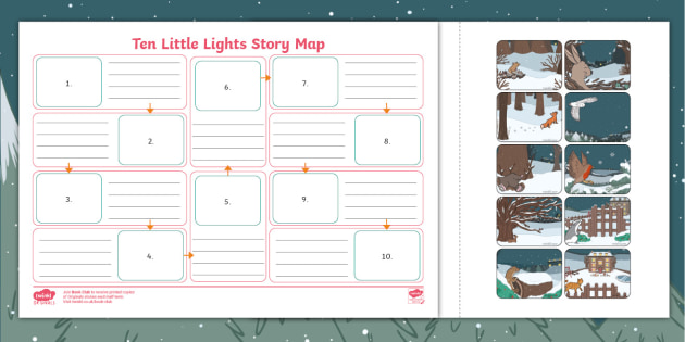 Ten Little Lights Story Map Worksheet / Worksheet