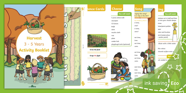 Harvest Activity Booklet (Ages 3 - 5) (Teacher-Made)