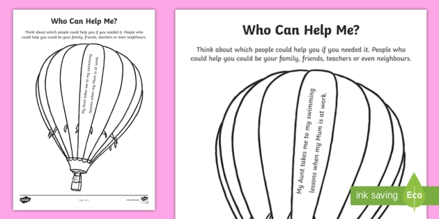 * NEW * Who Can Help Me? Activity Sheet - young people