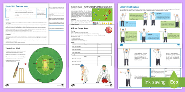 Cricket 5: Umpiring Skills Teaching Ideas
