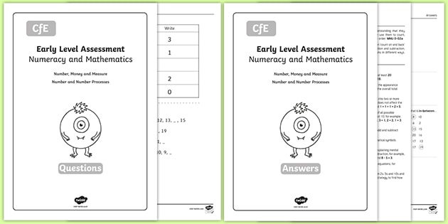 Early Level Numeracy and Mathematics Assessment - Number and Number ...