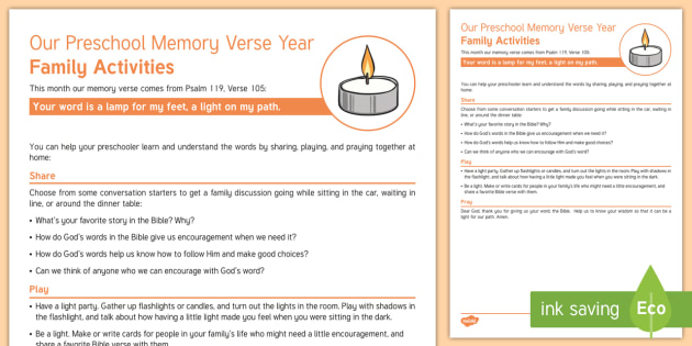 Memory Verse Worksheets | twinkl.com