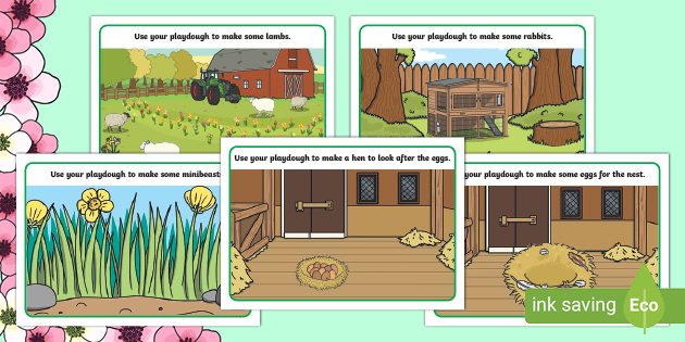 Spring Playdough Mats (Teacher-Made)