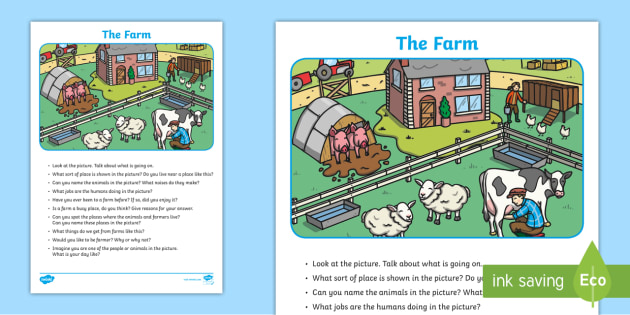 The Farm Oral Language Worksheet / Worksheet (teacher made)