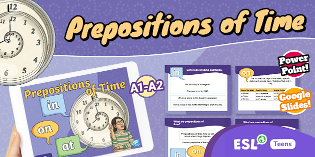 Prepositions of Time | twinkl.com.au