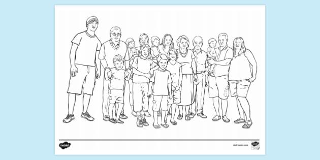 FREE! - People of Different Ages and Races | Colouring Sheets