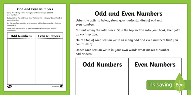 Odd and Even Numbers Interactive Book (teacher made)