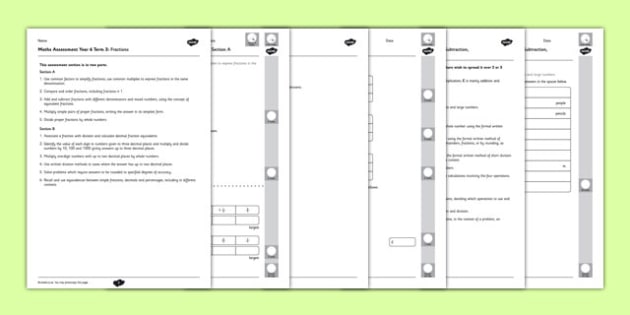 End of Year 6 Maths Assessment Pack Term 3 - KS2 Resources