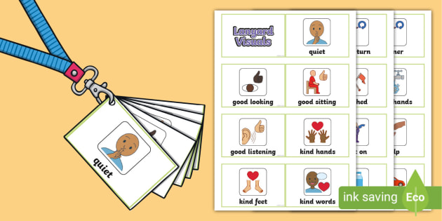 Twinkl Symbols: Lanyard Visuals for Adults (teacher made)