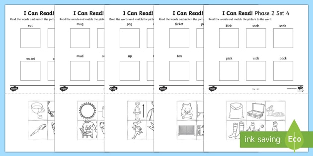 I Can Read! Phase 2 Set 4 Words Worksheet / Worksheet