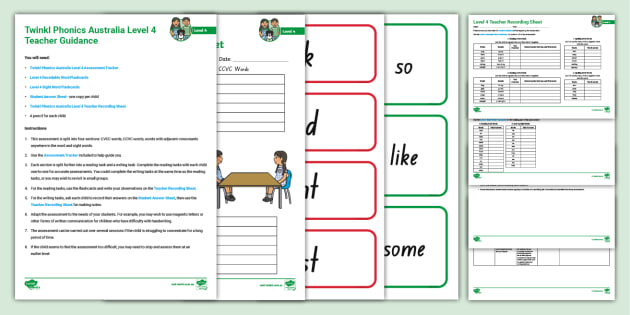 Level 4 Assessment Pack (teacher made)